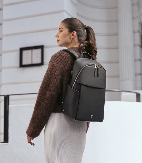 Voyageur Raina Backpack in Black/Light Gold | TUMI HK